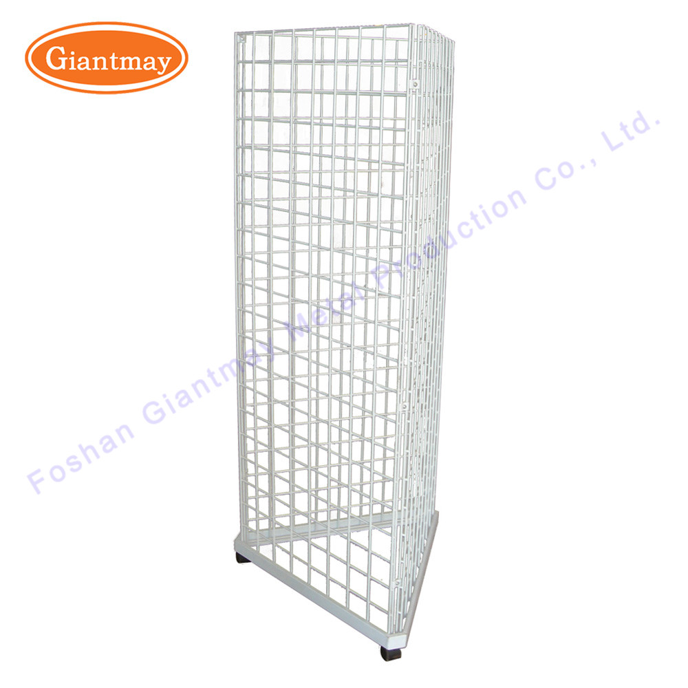 Stand Wire Mesh Segitiga Untuk Tampilan Kotak Logam
