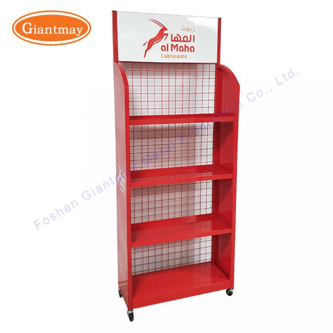 4 Tingkatan Rak Display Oli Mesin Motor Botol Berdiri